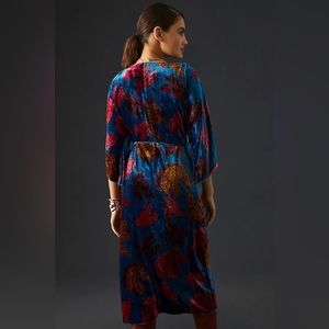 Anthropologie | Dresses | Farm Rio Velvet Wrap Dress Anthropologie ...